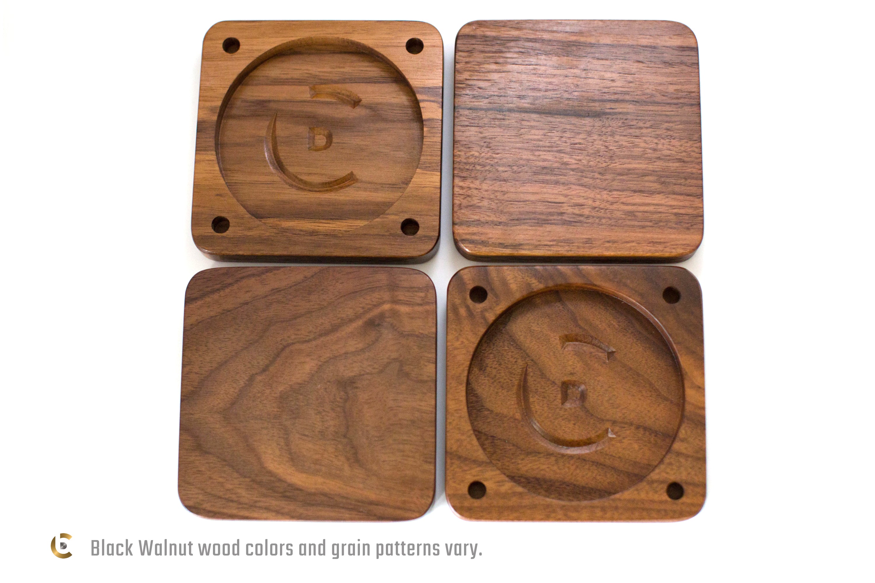 Spinning Base - Black Walnut Wood with Glass Concave Lens – Bruce ...